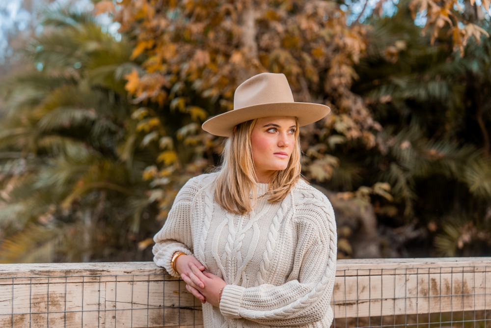 Itati Wool Felt Embroidered Faux Leather Cord Wide Brim Hat – Bardstown ...