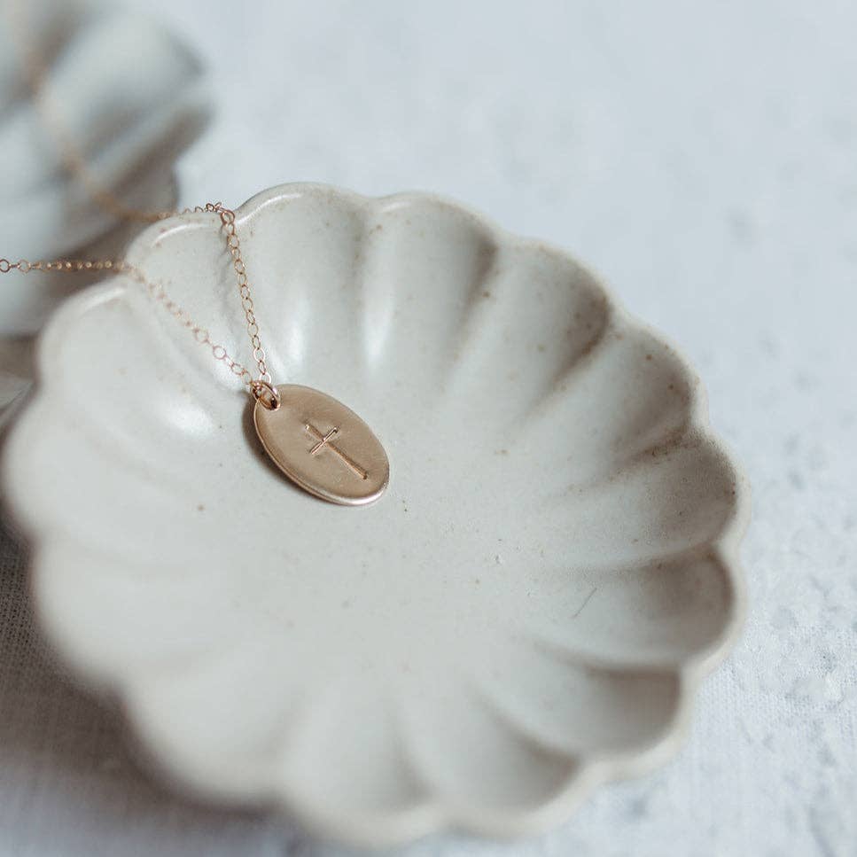 Oval Cross Necklace – Bardstown Emporiums